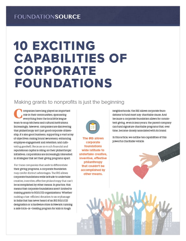 Capabilities of Corporate Foundations