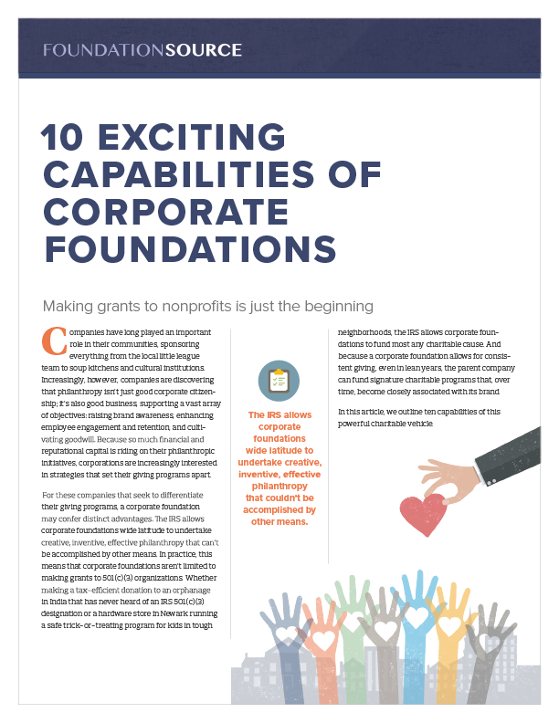 Capabilities of Corporate Foundations