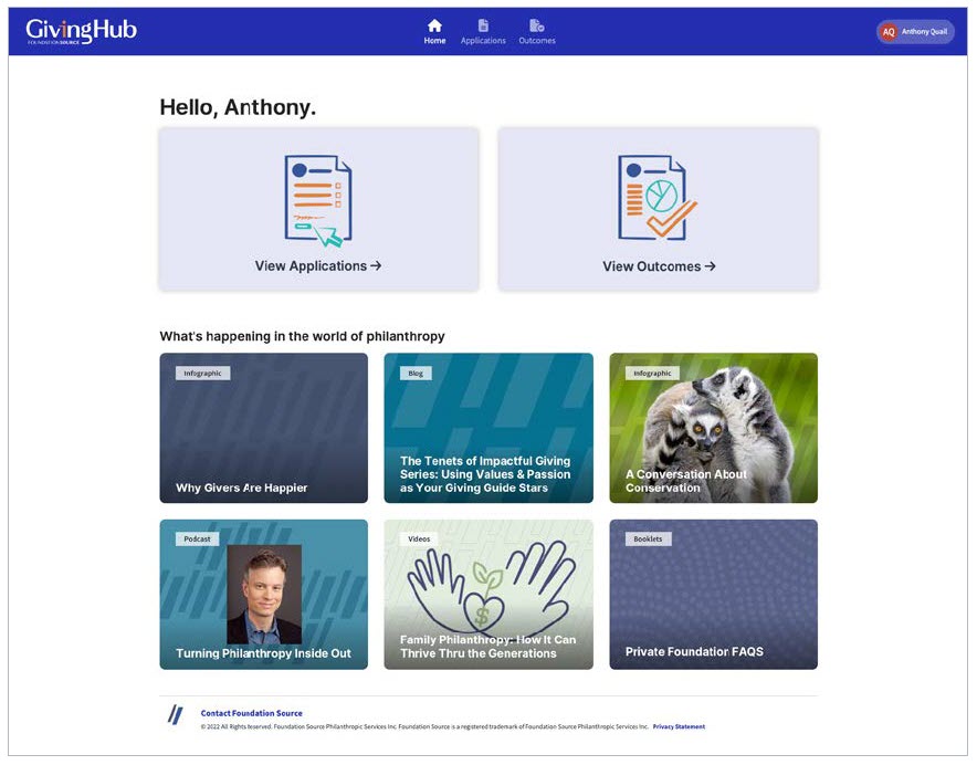 Introducing the GivingHub