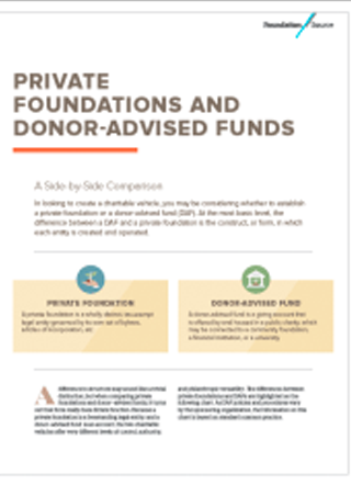 Private Foundation vs Donor-Advised Fund